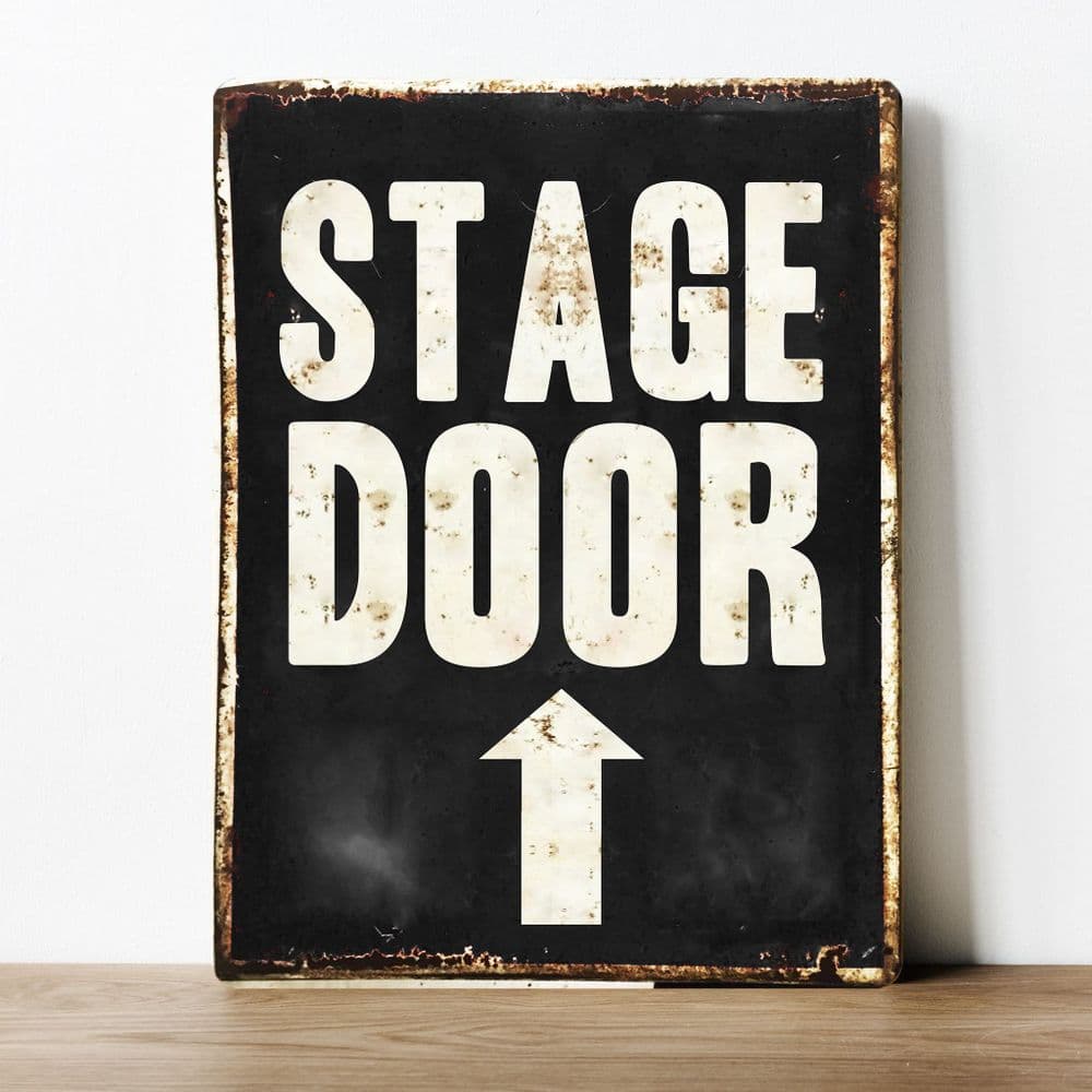 Stage door rust effect Metal Wall Sign