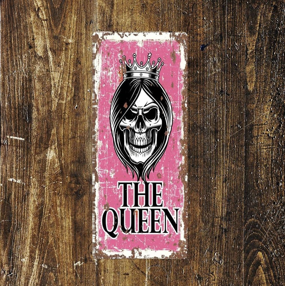 The Queen Skull - Metal Wall Sign
