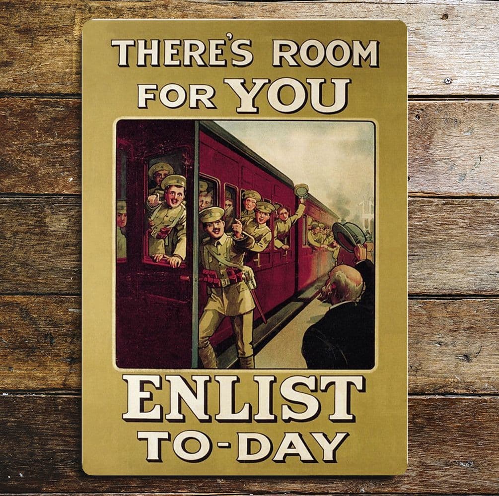 There s Room For You Enlist Today - Metal War Wall Sign
