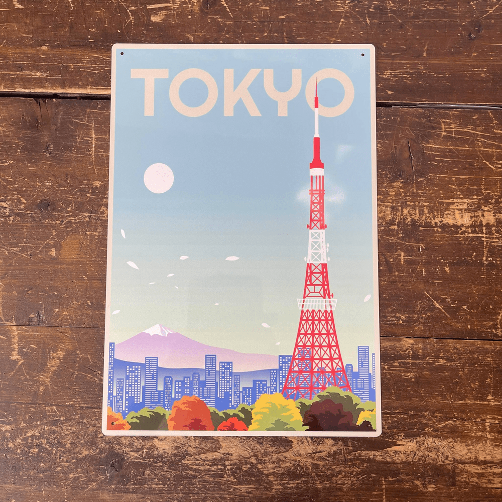 Tokyo Metal Travel Wall Sign