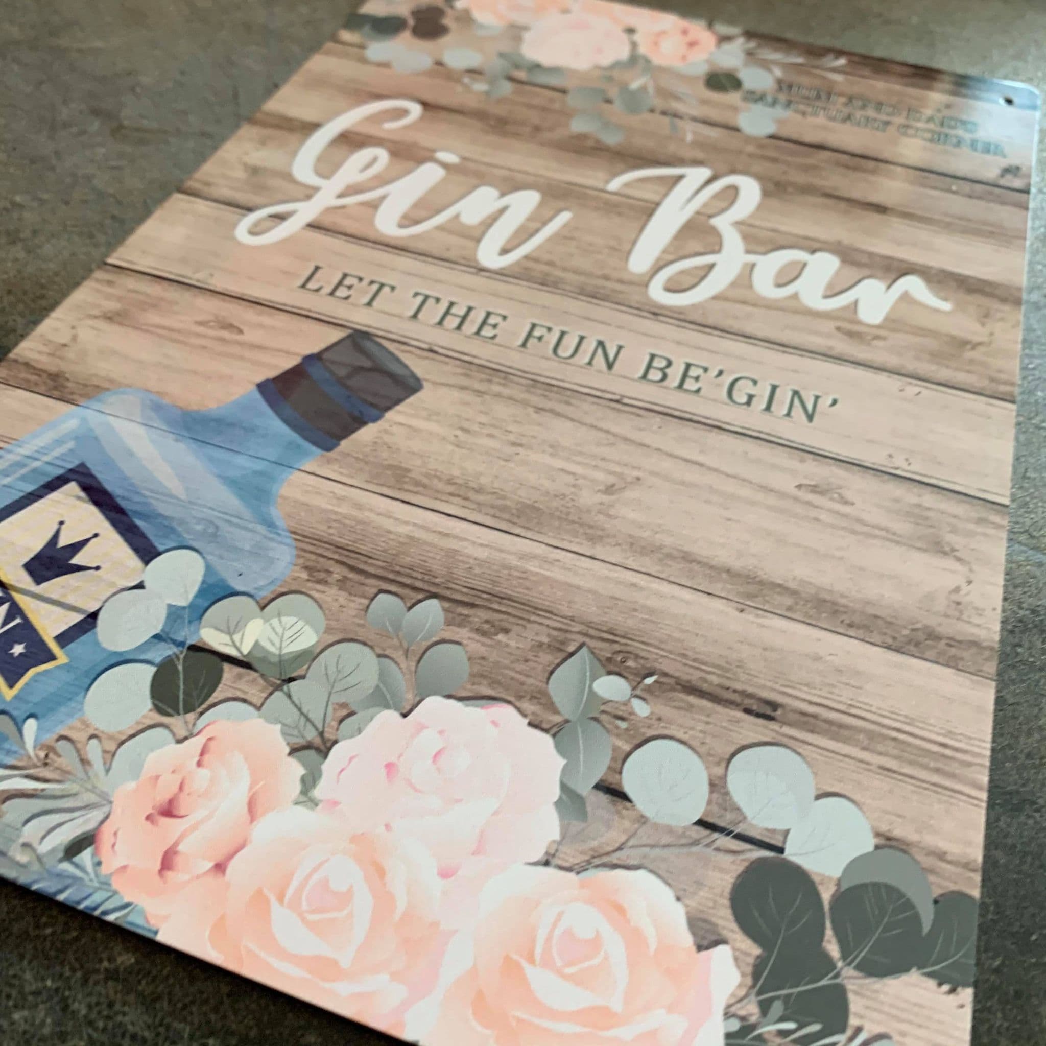 Wedding Gin Bar - Metal Wall Sign