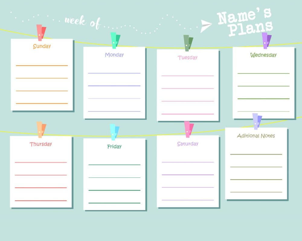 Weekly Metal Planner Board Personalised Dry Wipe Whiteboard To Do List ...