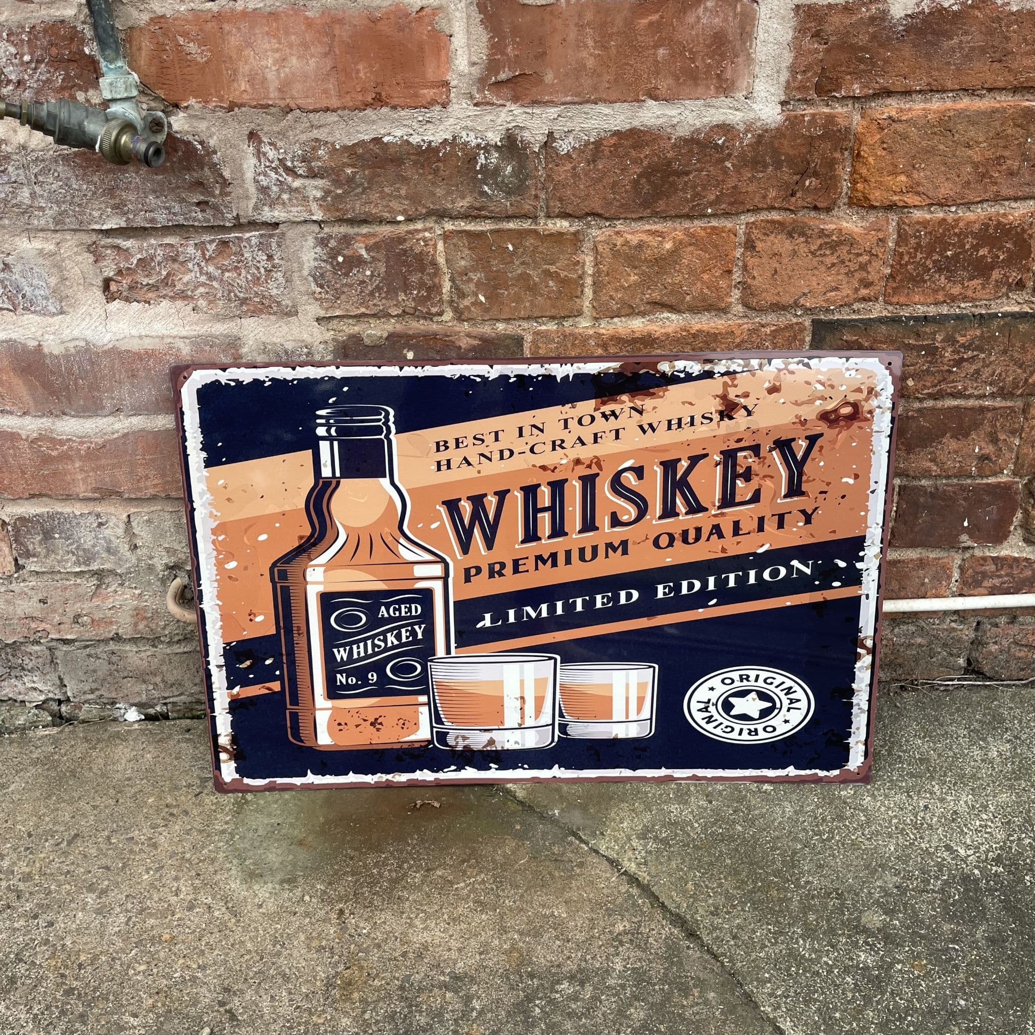 Whiskey Bar Retro Tin Sign Metal Sign Plaque