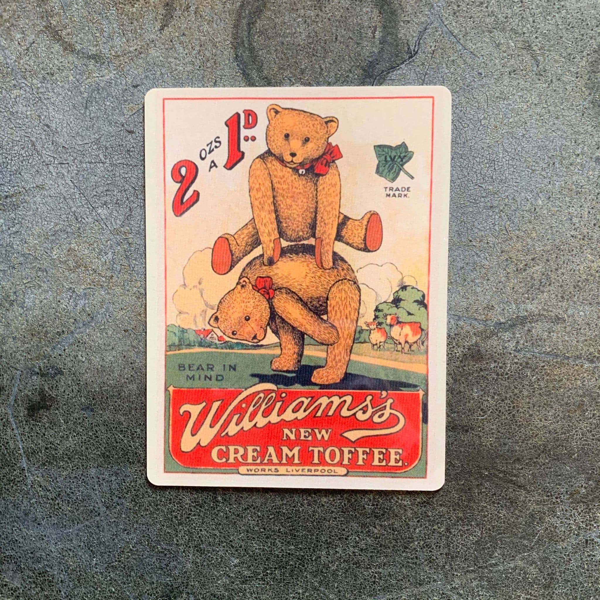 Williams New Cream Toffee - Metal Advertising Wall Sign