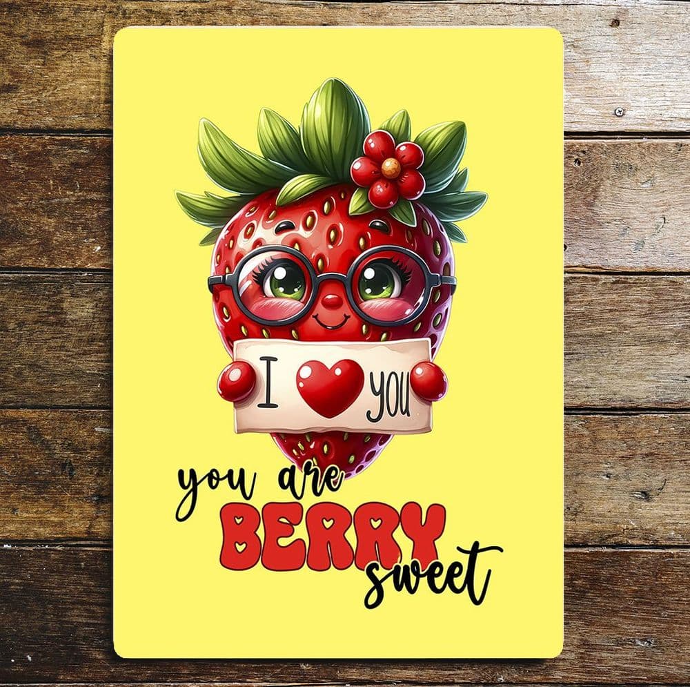 You are Berry Sweet Metal Wall Sign