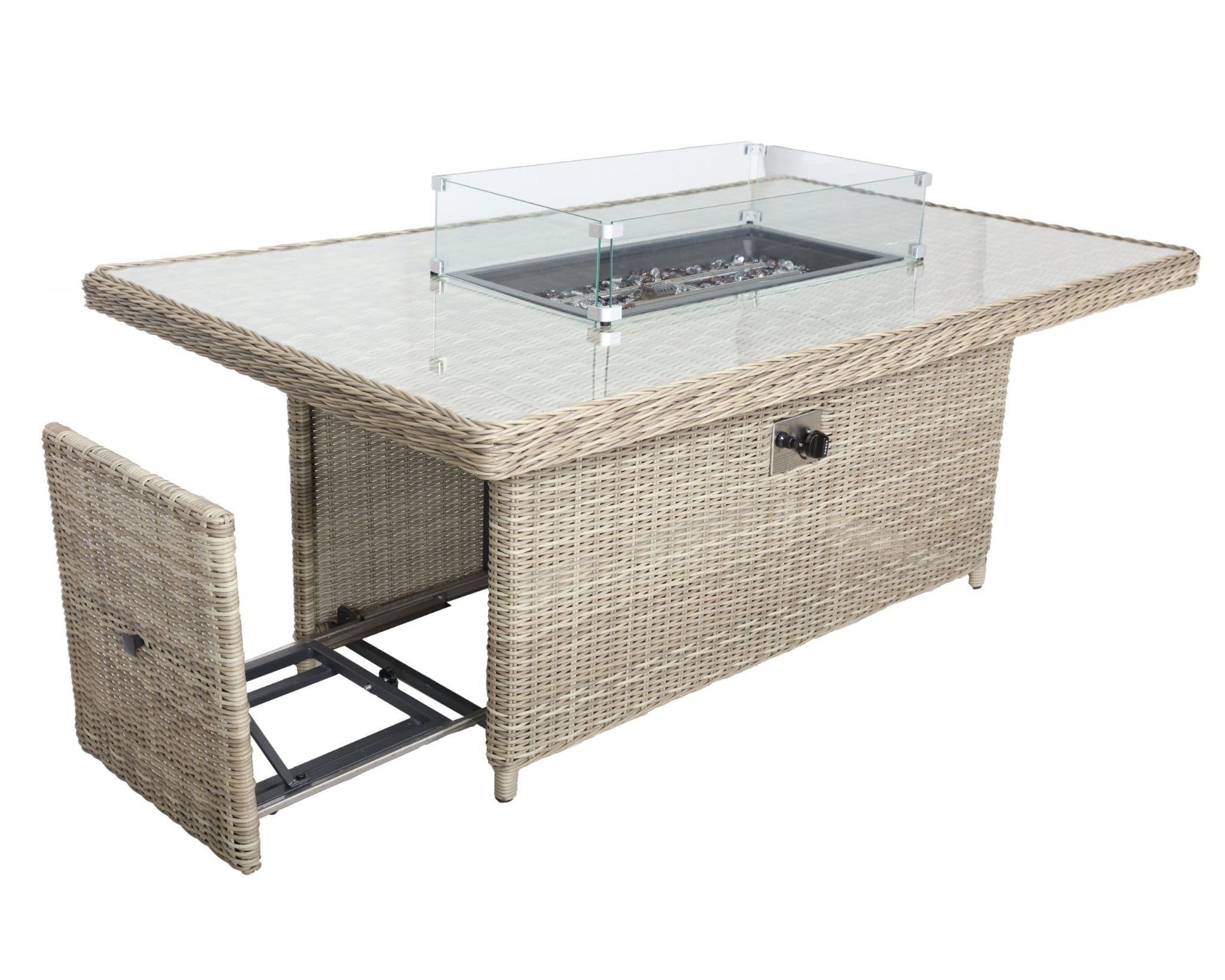 Fire Pit Deluxe Modular Corner Dining / Lounging Set