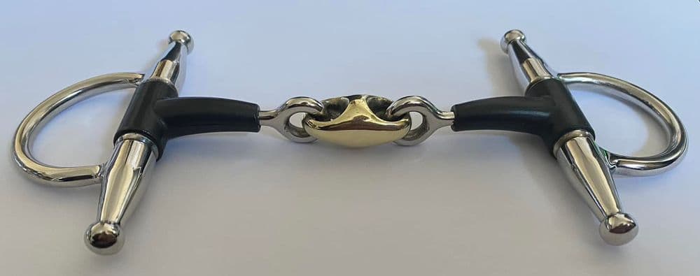 Rubber double jointed Full Cheek Snaffle