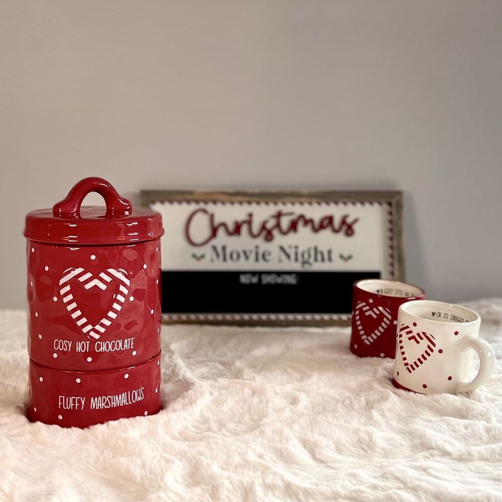 Candy Cane Hot Chocolate & Marshmallow Canister