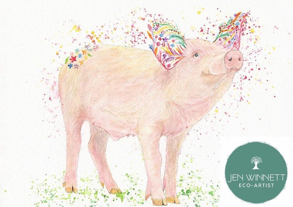 PABLO THE PIG - SIGNED PRINT