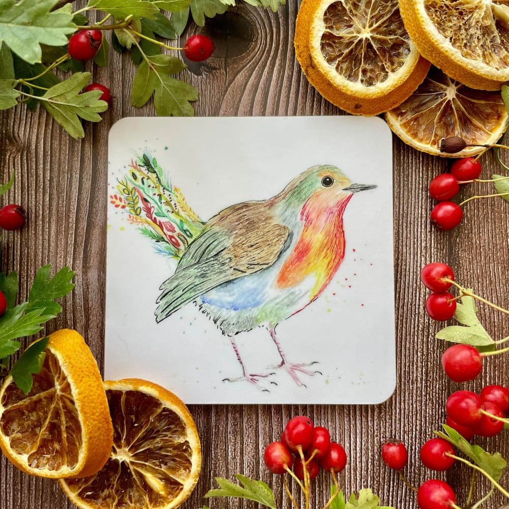 ROBIN LUXURY CORK COASTER