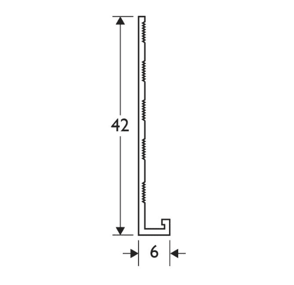 Box x25 WEMICO PVC Render Stop Bead 6mm x 2 5m White
