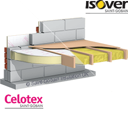 Isover Spacesaver 44 Loft Roll 100mm x1160mm x12 18m 14 13m