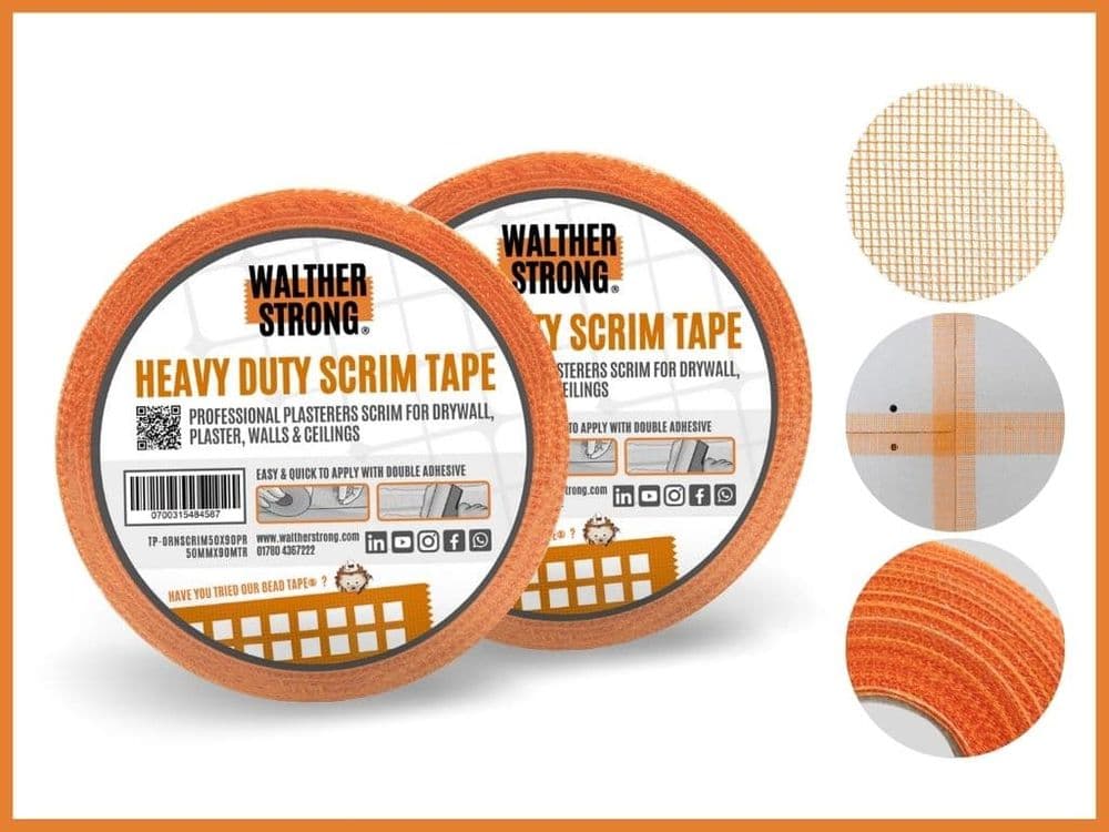 Walther Strong 75mm x 90m Orange HD Scrim Fibre Tape
