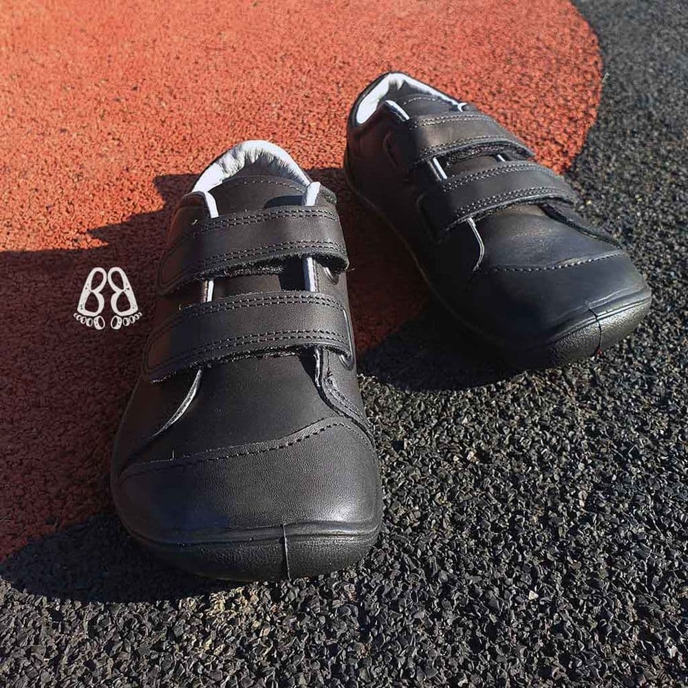 Bar3foot Smart Leather Barefoot School Shoes - Black