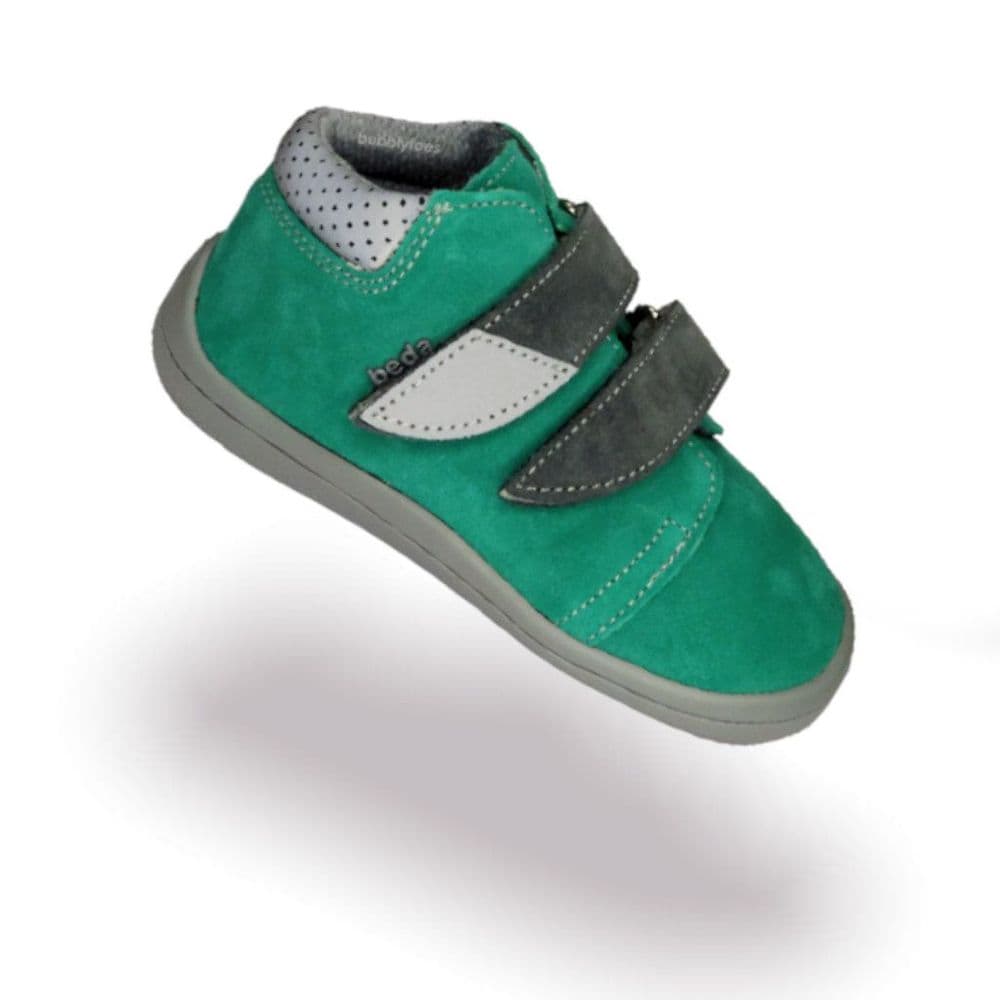 Beda Barefoot Sam Water-repellent Leather Ankle Shoes Green