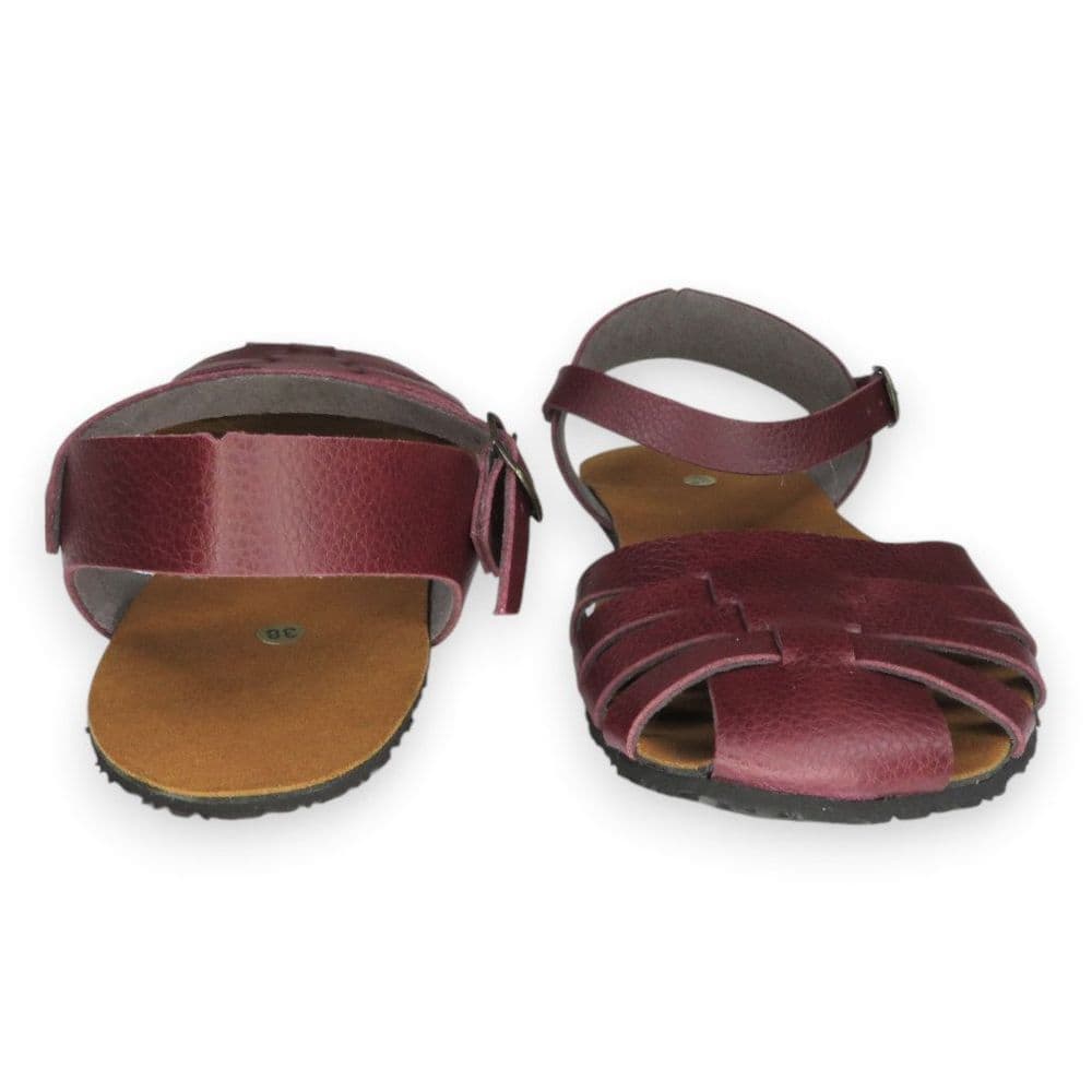 BioWorld Petra Vegan Barefoot Sandals - Burgundy
