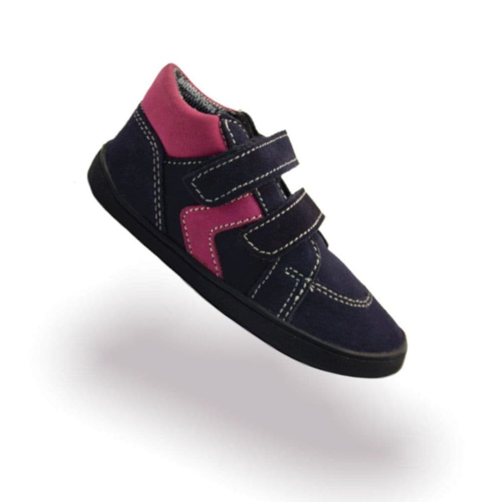 Ef Barefoot Lola Ankle Shoes with TEX Membrane - Navy Pink