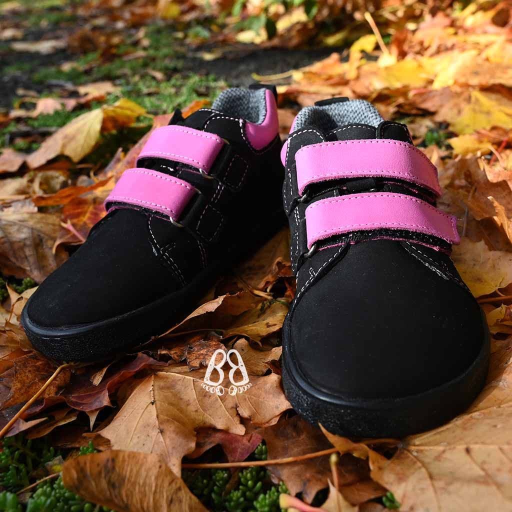 Ef Barefoot Rosa Ankle Shoes with TEX Membrane - Black Pink