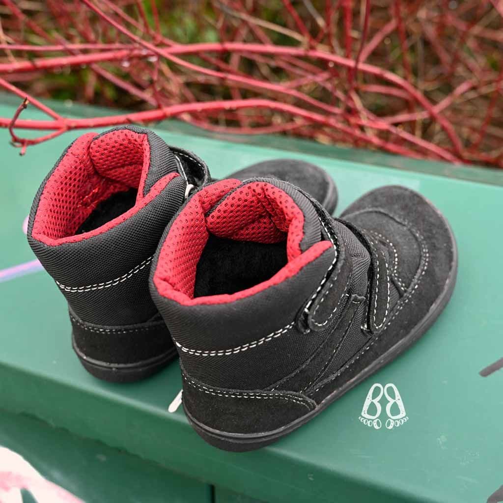 Ef Barefoot Sprout Wool-Lined Winter Boots - Black