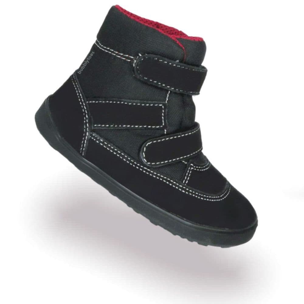 Ef Barefoot Sprout Wool-Lined Winter Boots - Black