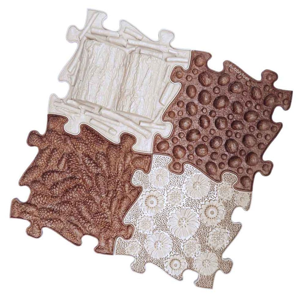 Muffik Orthopedic Floor Mat Set Forest Walk Soft & Firm 4