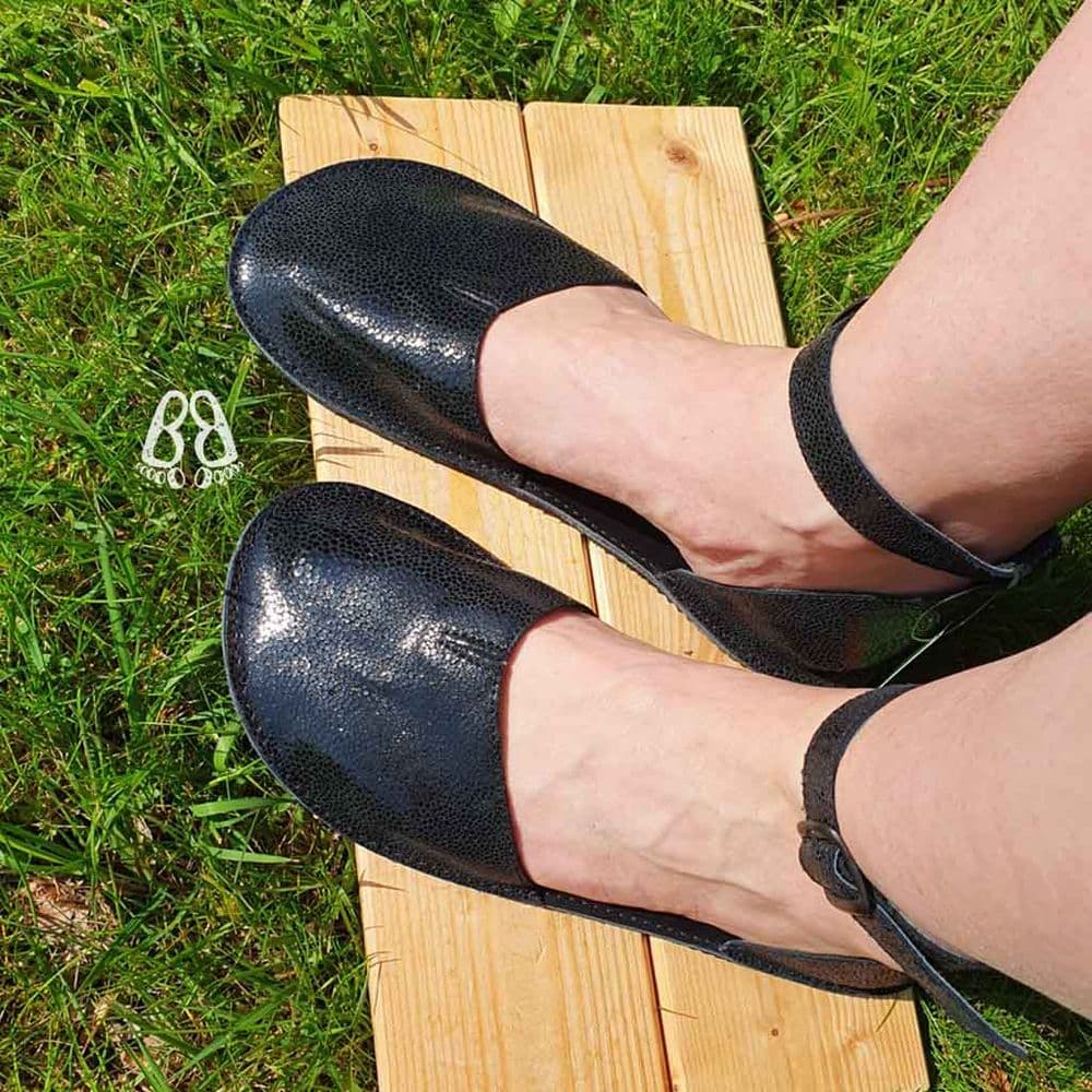 OK Bare Daisy Barefoot Shoes - Black Gloss