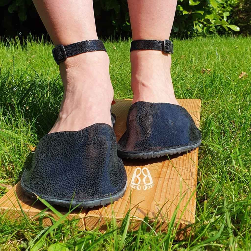 OK Bare Daisy Barefoot Shoes - Black Gloss