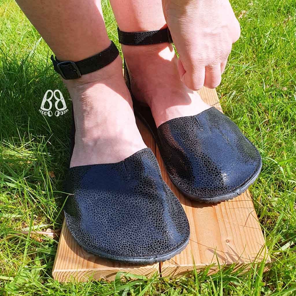 OK Bare Daisy Barefoot Shoes - Black Gloss