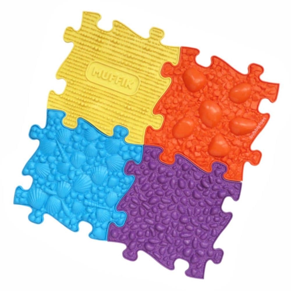 Soft 4 Rainbow Muffik Textured Walking Tiles Set