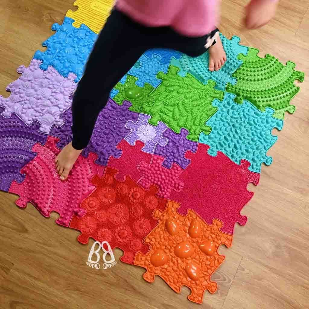 Soft & Firm 16 Rainbow Muffik Textured Walking Tiles Set