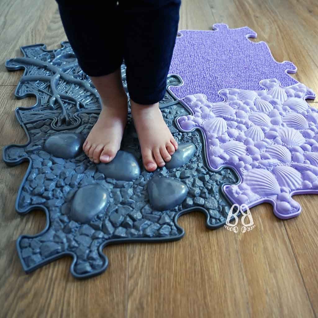 Soft & Firm 4 Lilac valley Muffik Tactile Walking Path Mats Set