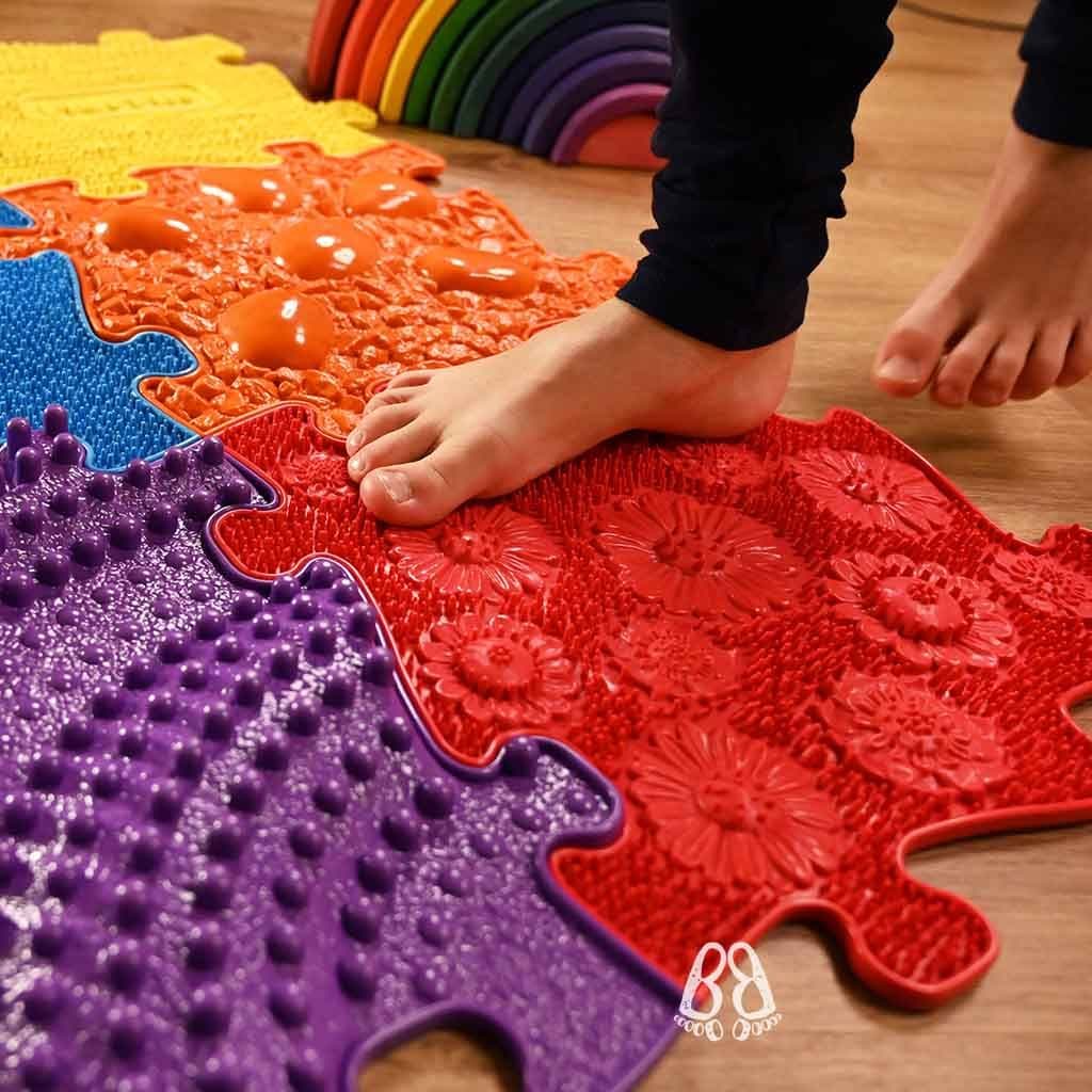 Soft & Firm 6 Rainbow Muffik Textured Walking Tiles Set