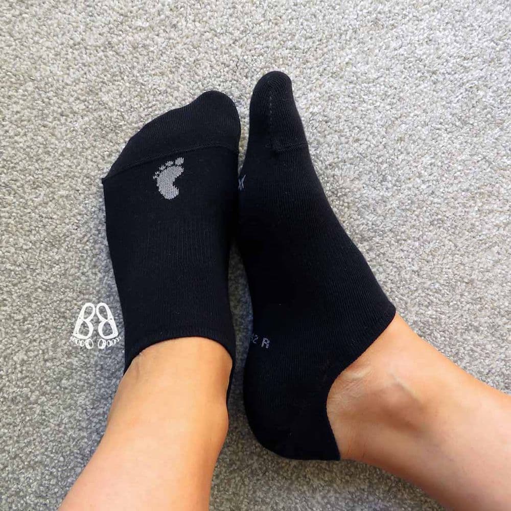 Voxx Cotton Barefoot Socks No-Show Low Black