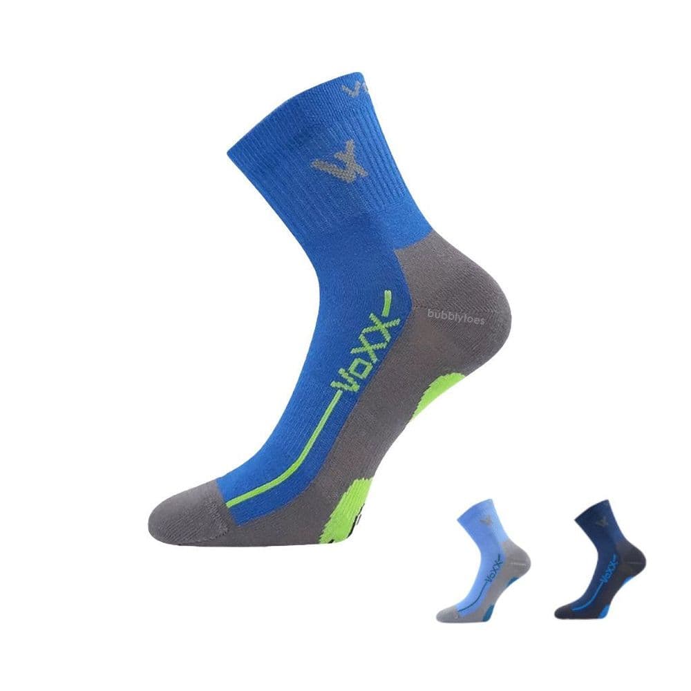 Voxx Kids Cotton Barefoot Socks - Short Crew Blues