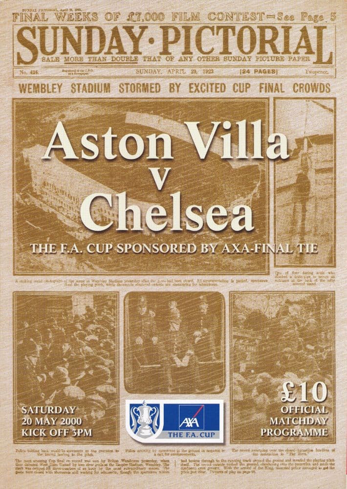 2000 FA Cup Final Chelsea v Aston Villa - last final under the Twin Towers