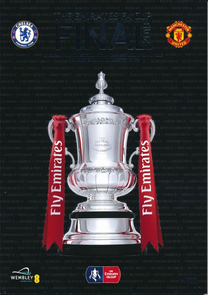 2018 FA Cup Final Chelsea v Manchester United - official match programme