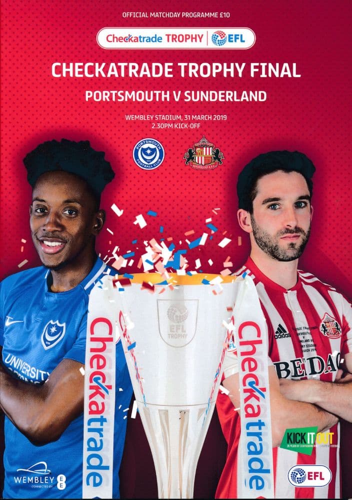 2019 Checkatrade Trophy Final Sunderland v Portsmouth - official match ...