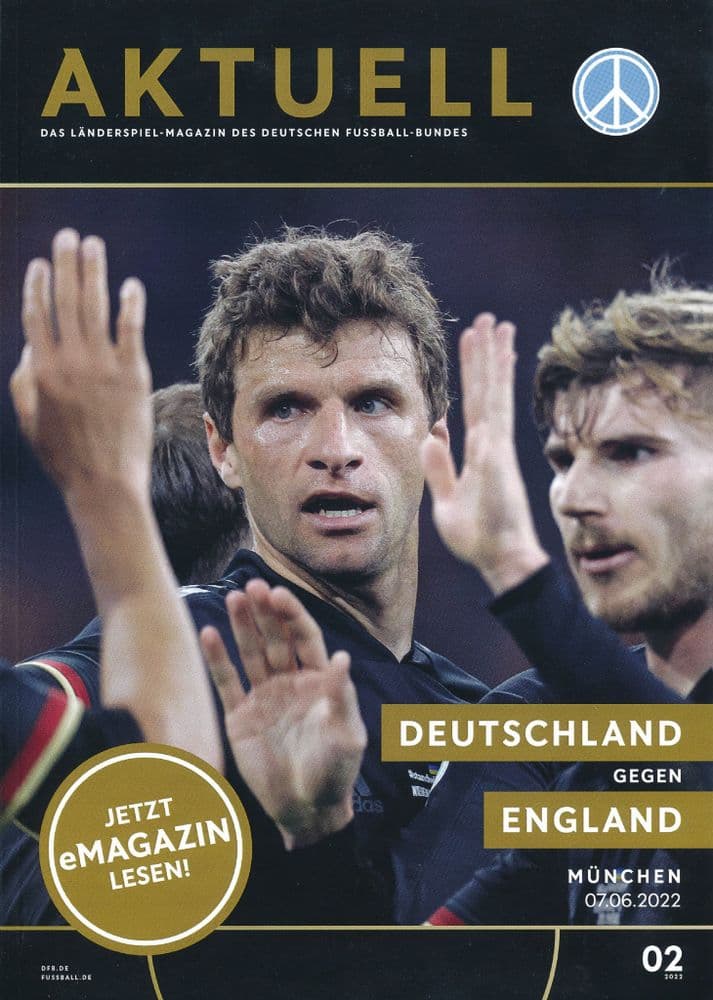 2022 Germany v England UEFA Nations League - official match programme