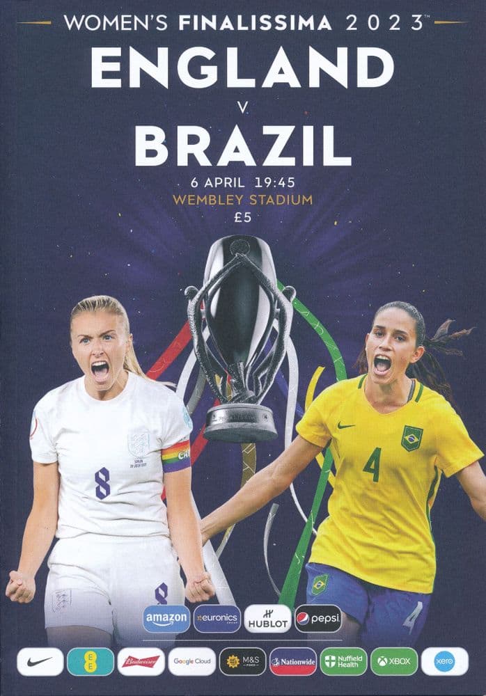 2023 WOMEN S FINALISSIMA 2023 England v Brazil - official match programme