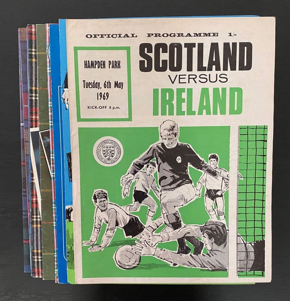 Collection of 10 different SCOTLAND football programmes