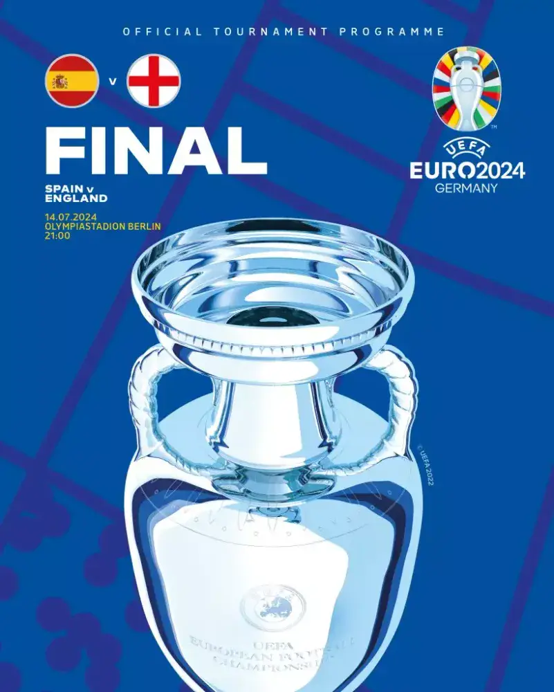 Euro 2024 Final England v Spain - official match programme