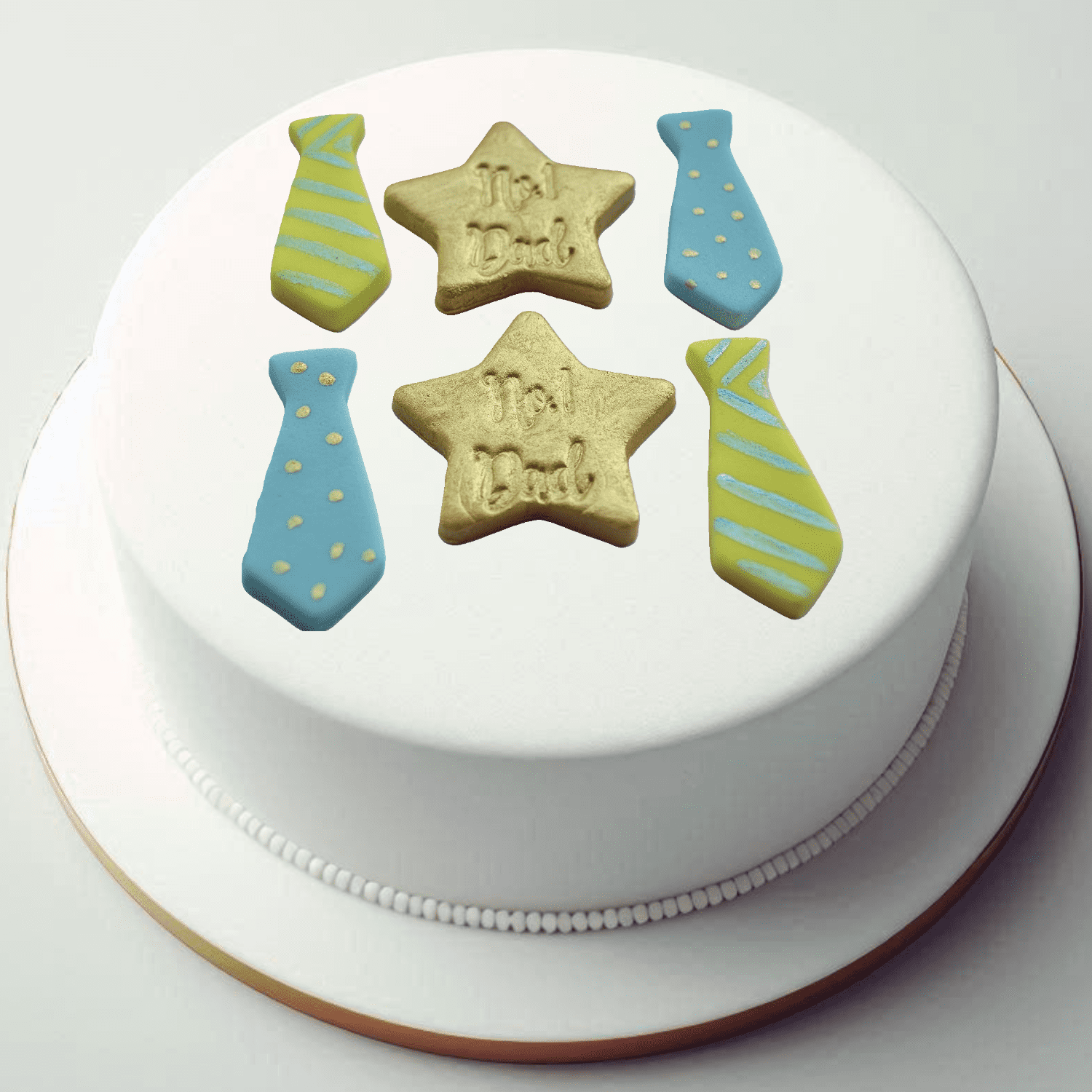 Celebrate Dad with Handmade No.1 Dad Cake Decorations: Gold Stars ...
