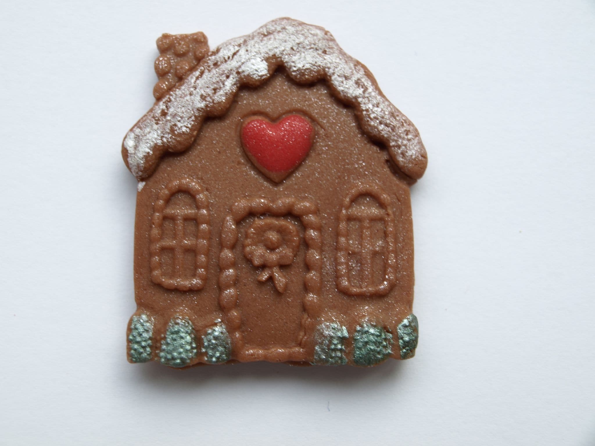 12x Christmas Edible Cupcake Cake Toppers - Fondant Gingerbread House ...