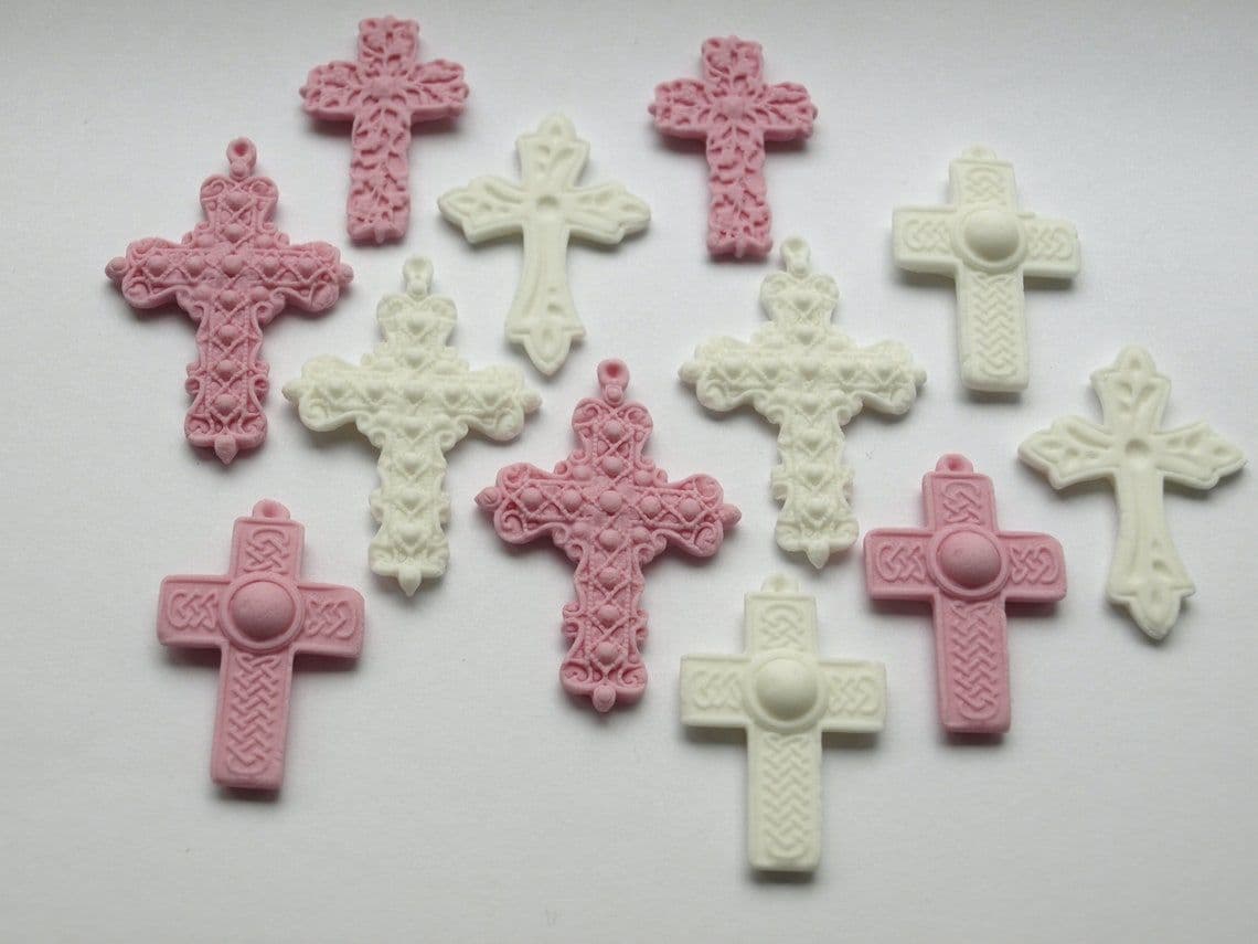 Cupcake Baptism Cross Cake