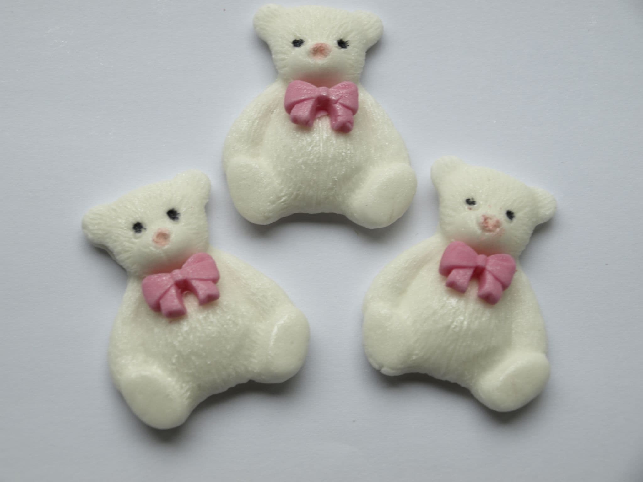 12x Teddy Bears - Fondant Edible Cupcake Cake Toppers - Baby Shower ...