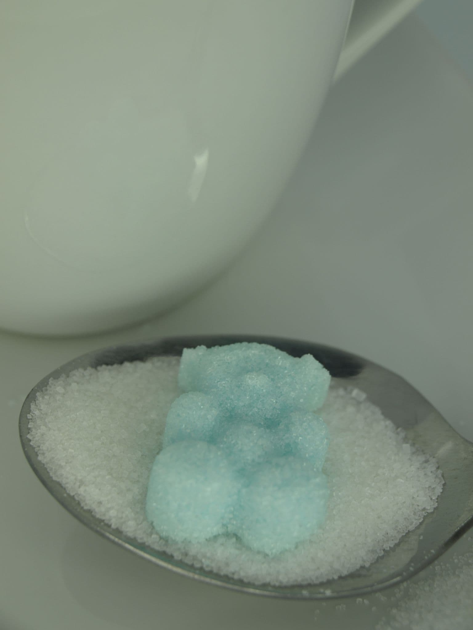 15x Baby Blue Teddy Bear Shaped Sugar Cubes - by Rainbow Cake Toppers