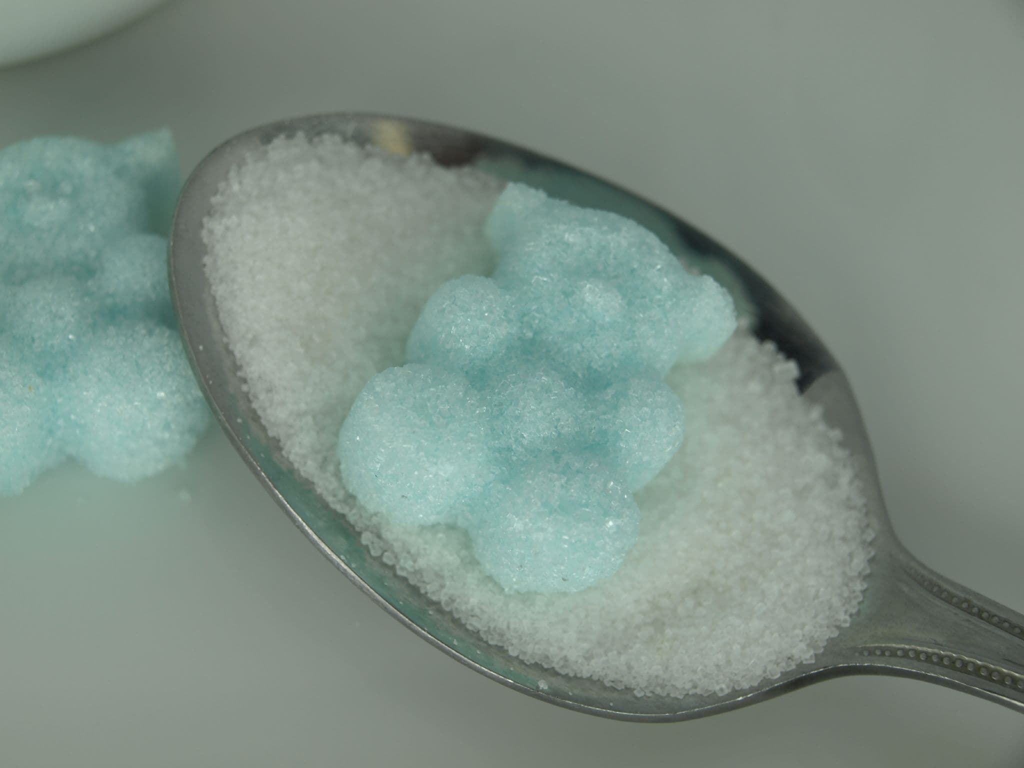 15x Baby Blue Teddy Bear Shaped Sugar Cubes - by Rainbow Cake Toppers