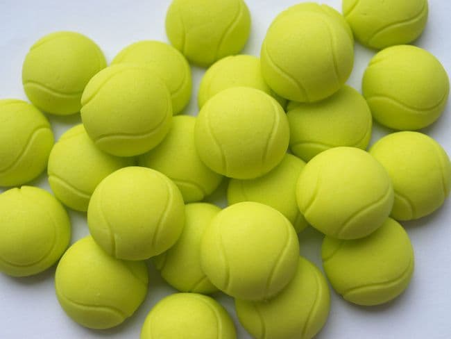 24x Edible Tennis Ball Cake Toppers Rainbow Cake Toppers RCT-0030