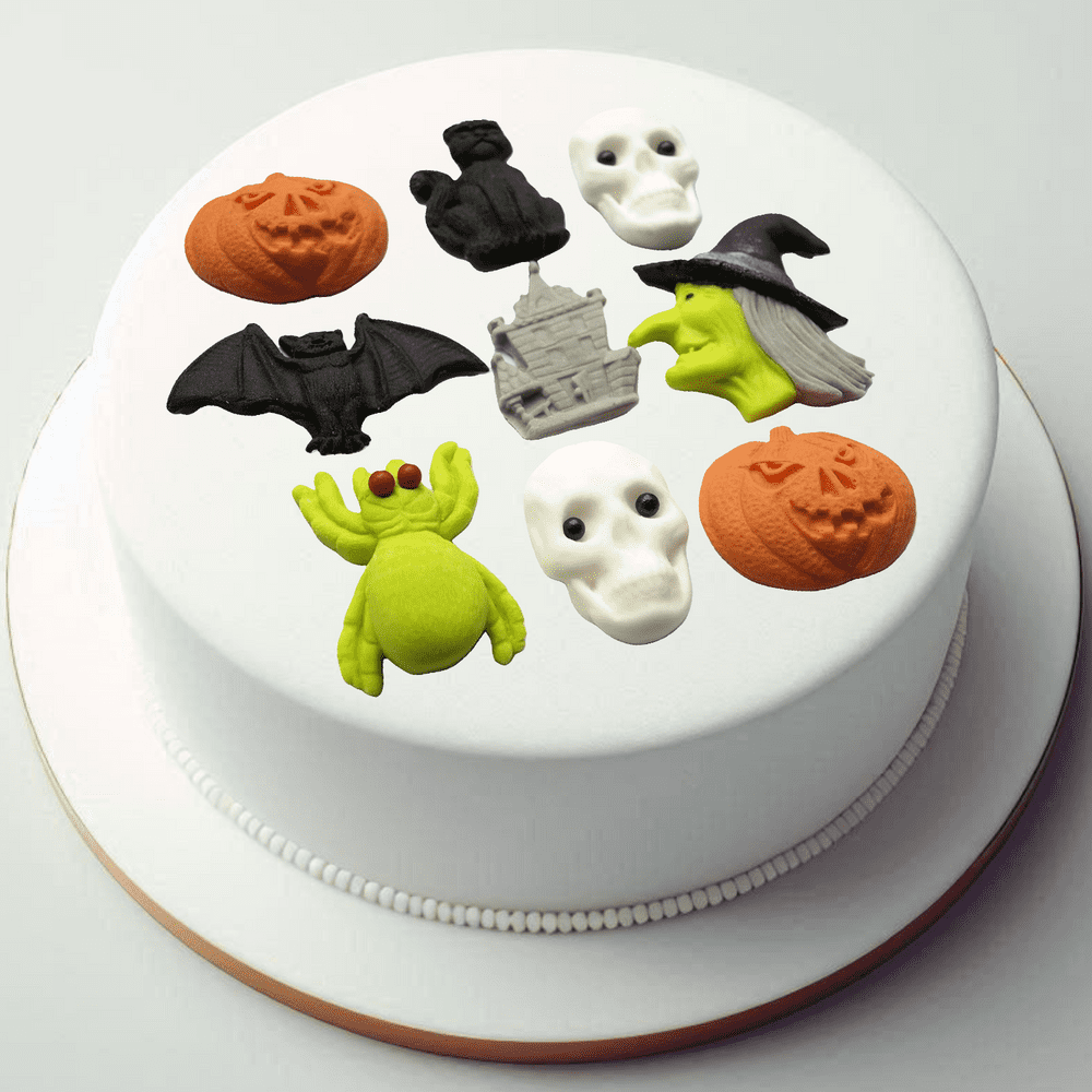 Edible Halloween Cupcake Toppers Decorations Halloween Candy Spooky ...