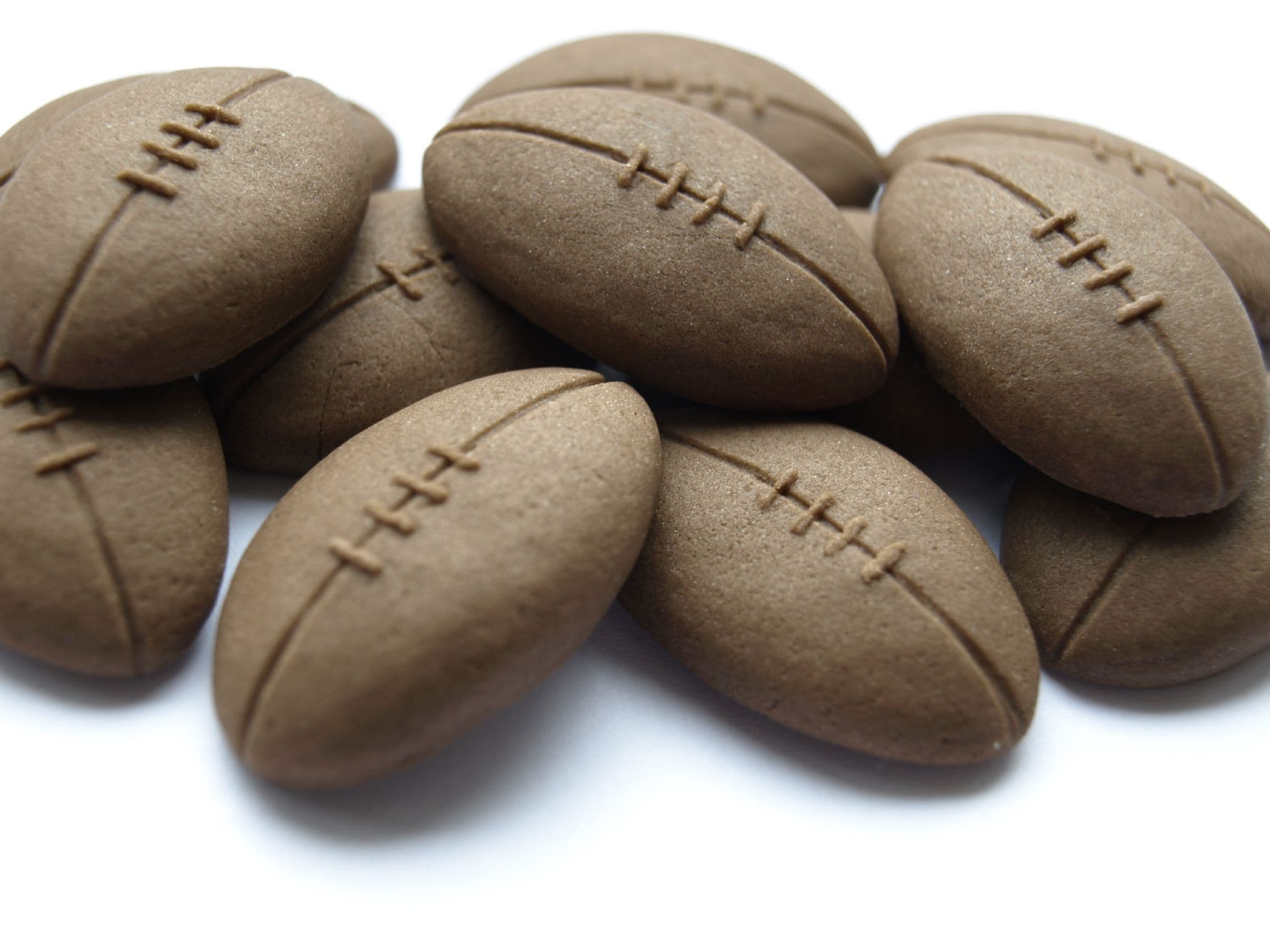 Handmade Rugby Footballs Fondant Cupcake Toppers - Edible Sports Party ...